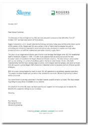 SEL Customer Letter | Silicone Engineering